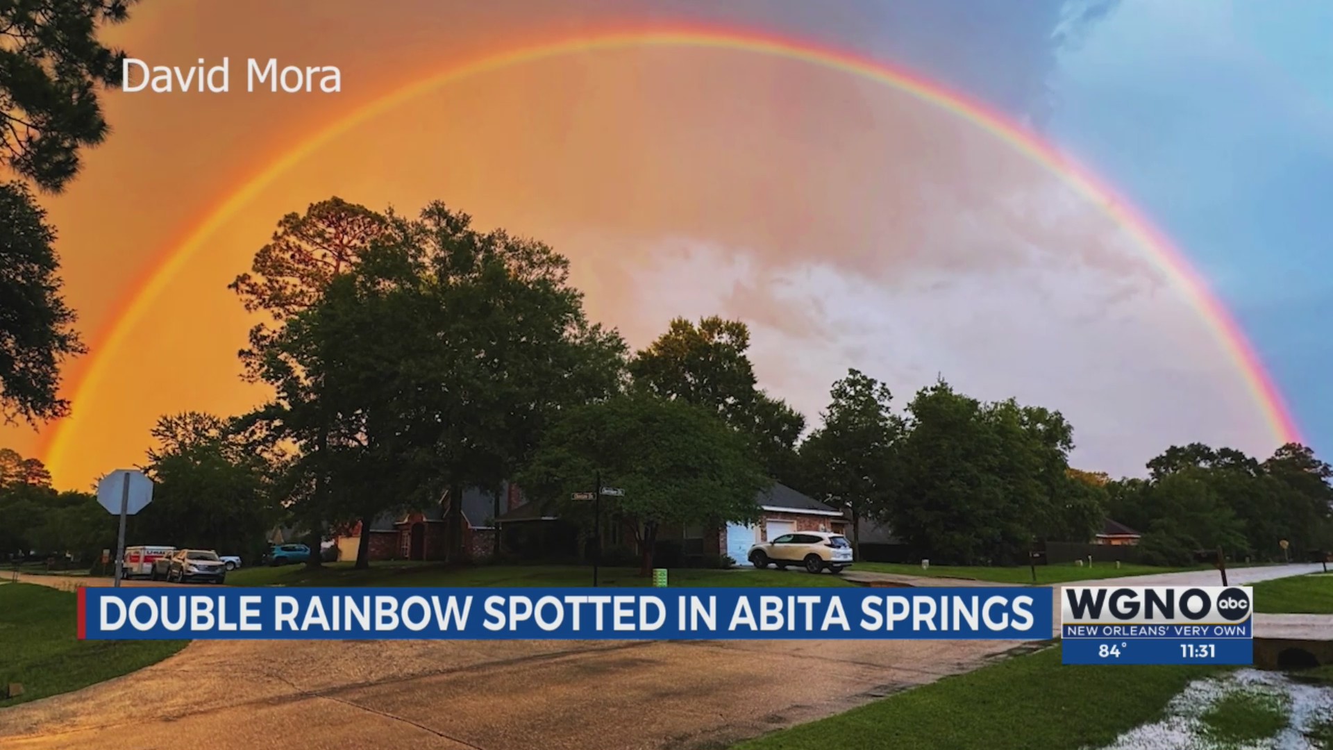 Double rainbow spotted in Abita Springs