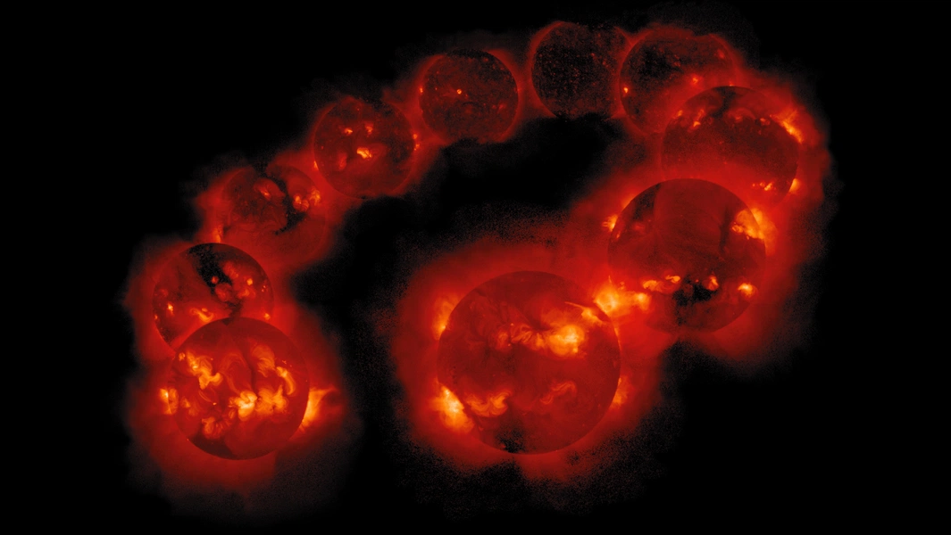 Helioseismic study finds sun’s magnetic activity rising toward surface