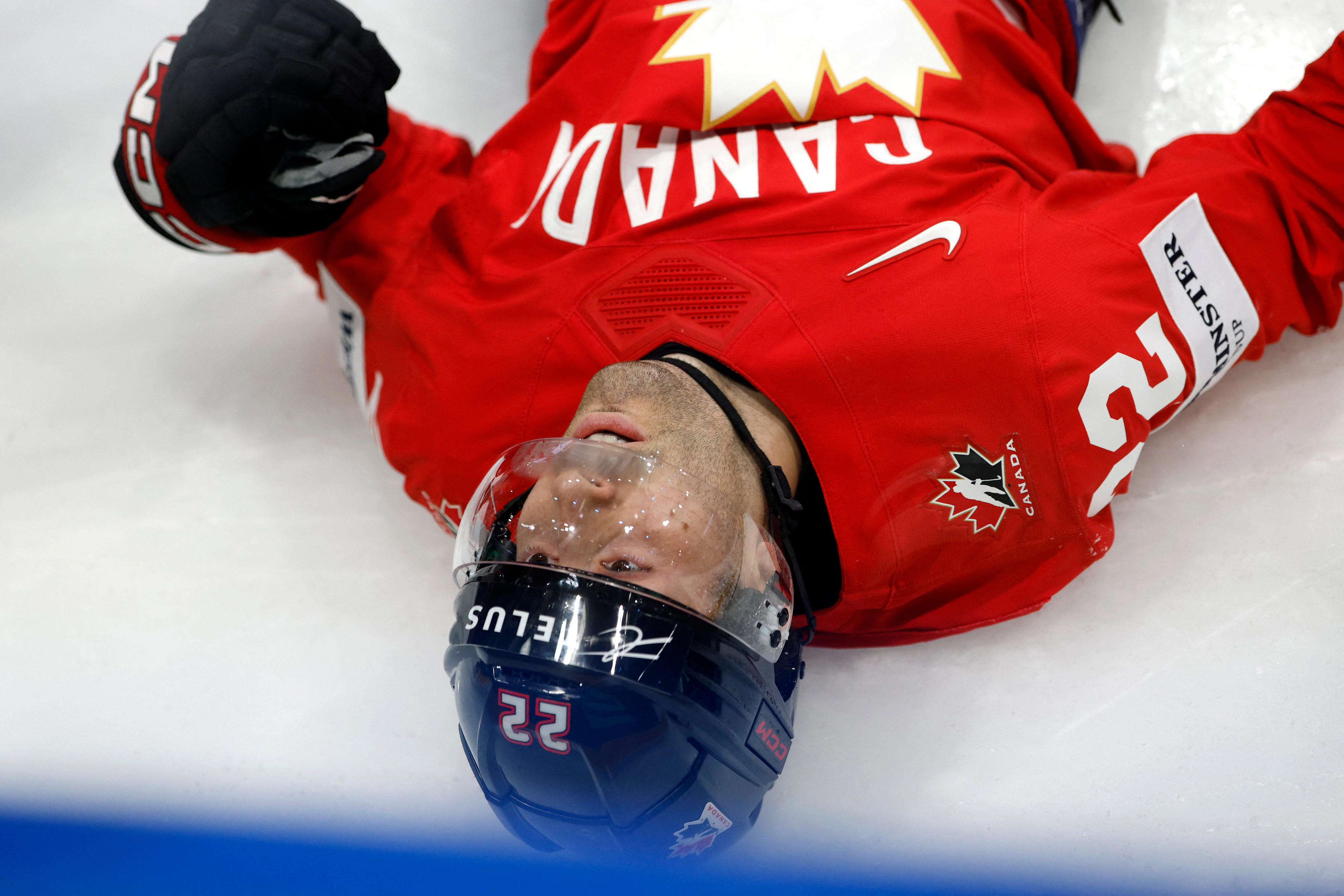 USA's Ryan Lindgren ejected for hit to head on Canada's Evan Bouchard