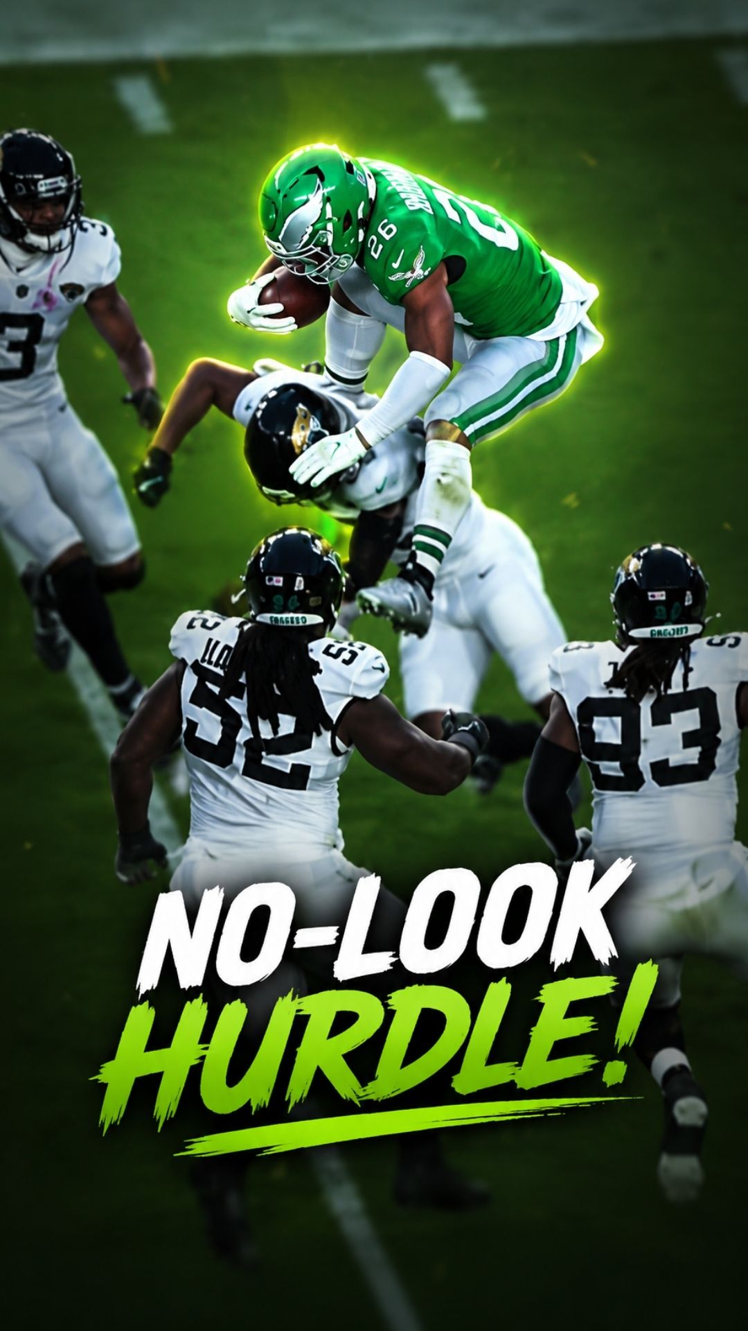 Saquon Barkley pulled off the craziest no look hurdle