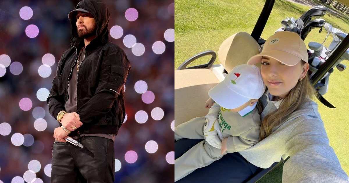 Eminem's daughter Hailie Jade's son steals the show as mini ring bearer