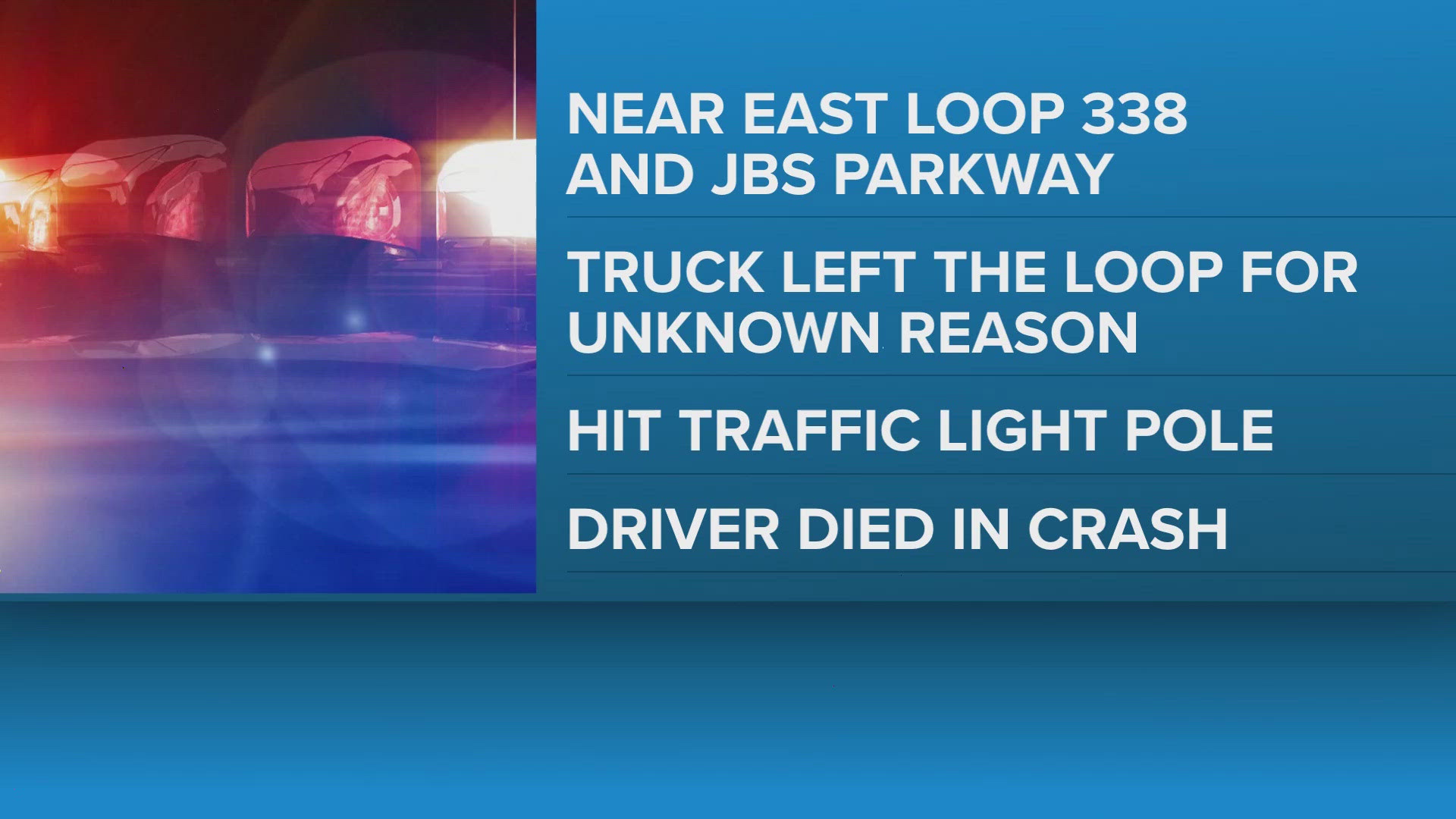One dead after early Thursday morning single vehicle crash in Odessa