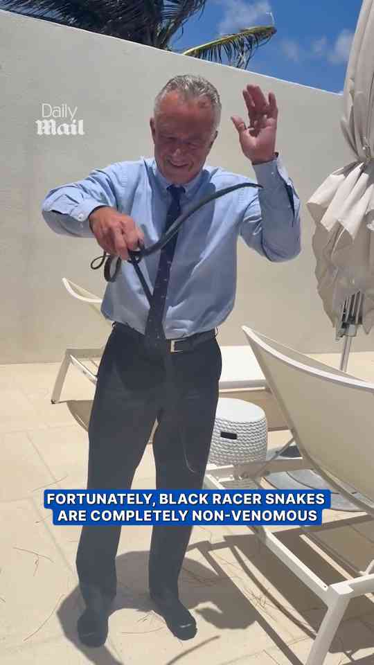 RFK Jr. wrangles snakes on Dr. Oz’s patio despite getting bitten