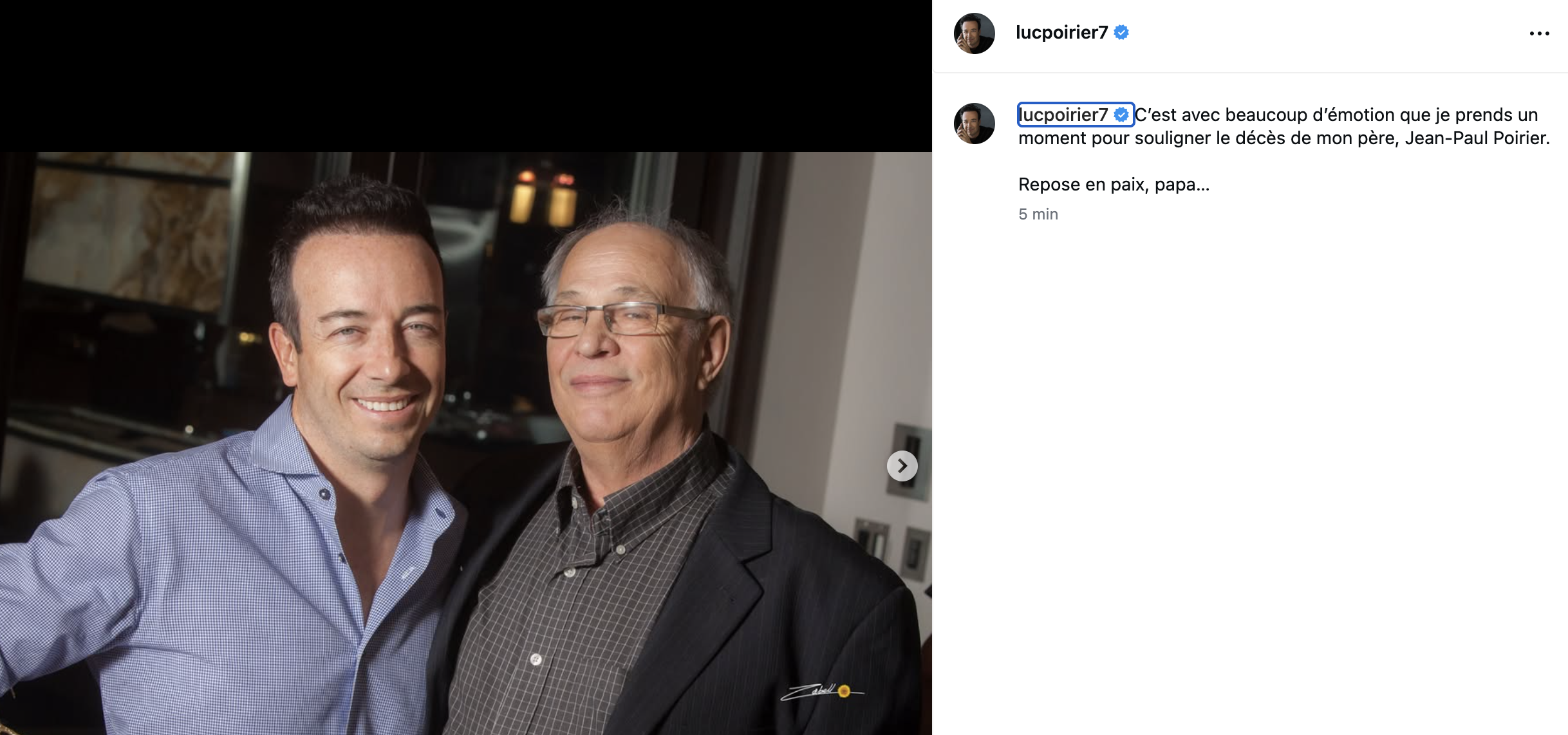 Déchirante nouvelle concernant Luc Poirier