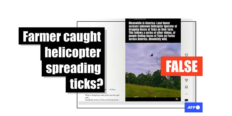 No evidence video shows 'box of ticks' dropped on US farms