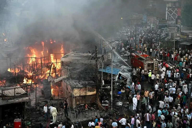 Man dies, 12 shops destroyed in blaze at Amritsar’s Rambagh