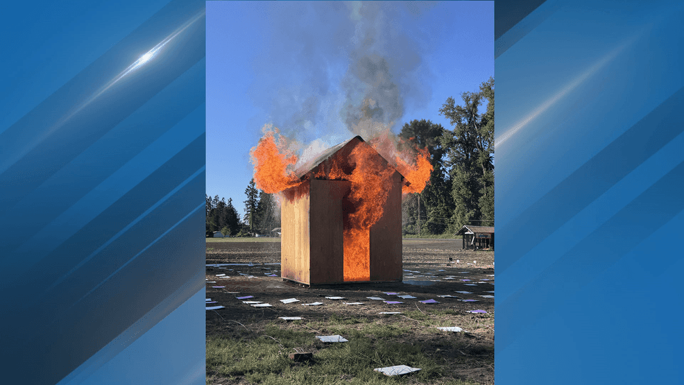 Outdoor burns near Corvallis show taller buildings and cedar siding ...