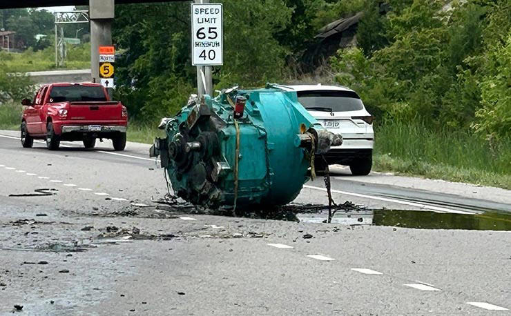 Northbound I-635 closed at I-70 in KCK due to equipment in roadway