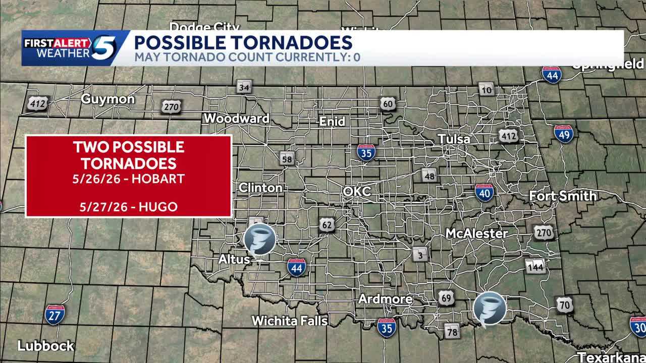 2 potential tornadoes might have broken Oklahoma's May drought