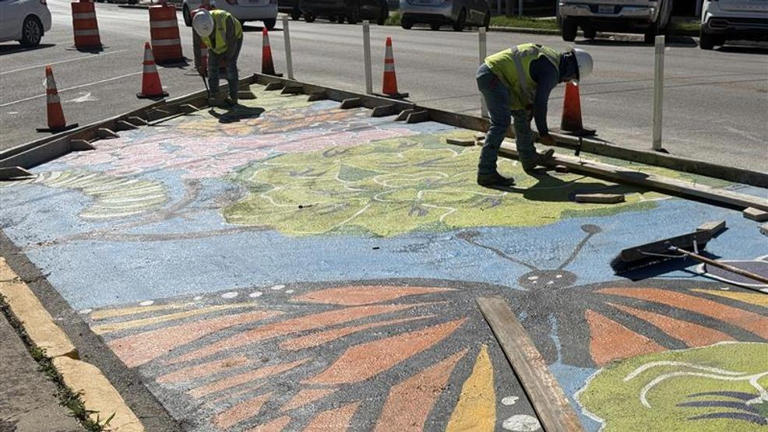 San Marcos preserves portions of decorative street art amid TXDOT directive