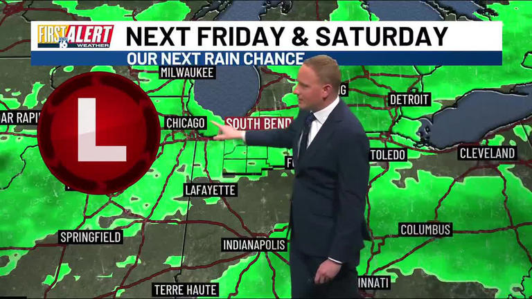 First Alert rain chance in Michiana is at least 8 days away