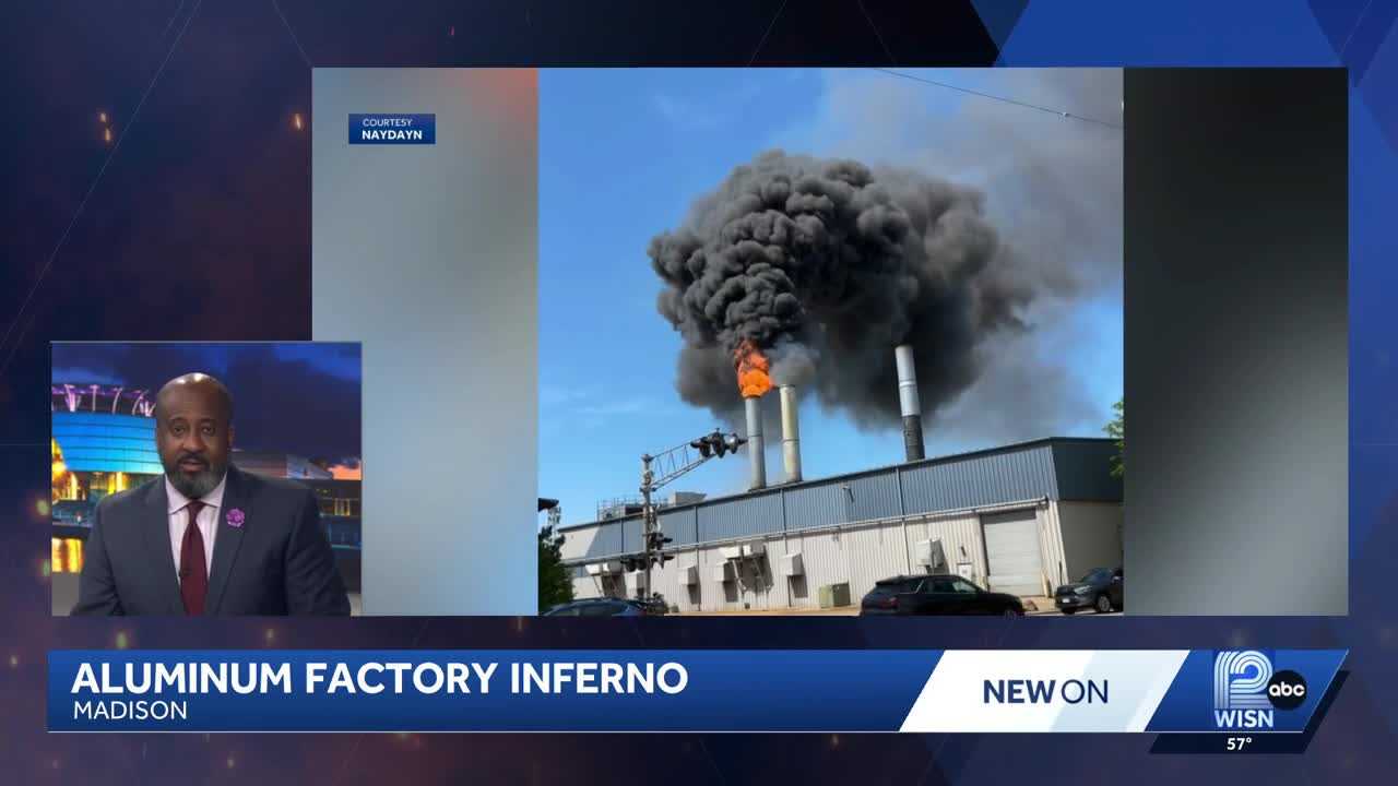 Video shows flames shooting from factory smoke stack in Madison