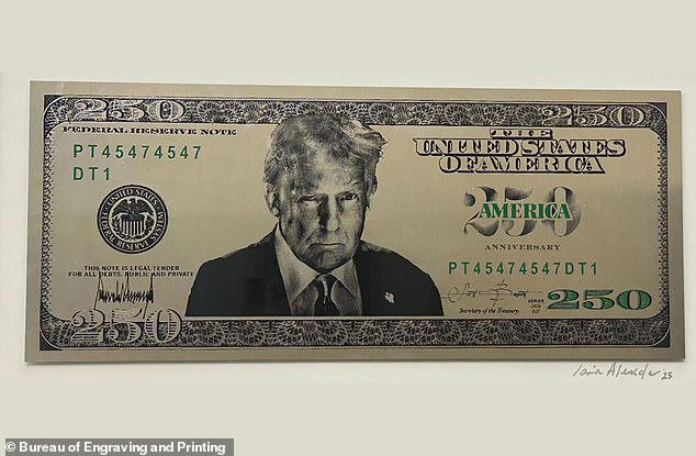 Revealed: Trump's $250 bill with his own face - as currency chief is ...