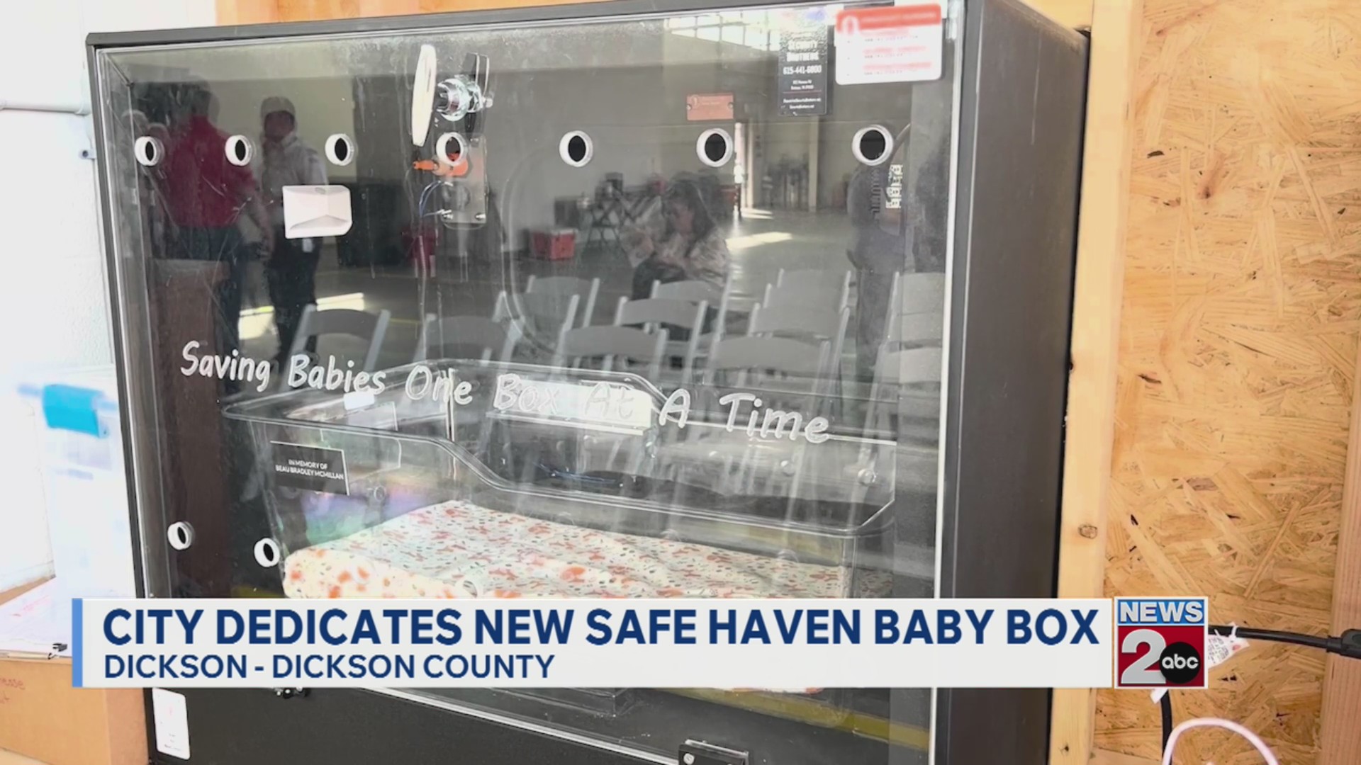 Dickson dedicates city's new safe haven baby box