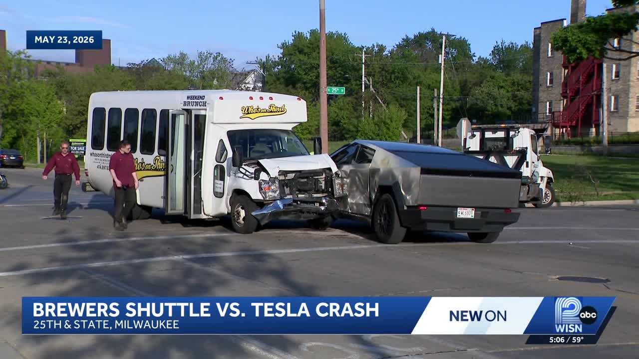 Tesla Cybertruck was in autopilot when it crashed with ballpark shuttle ...