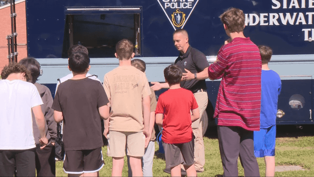 Dighton Middle School students get a hands-on lessons in public safety