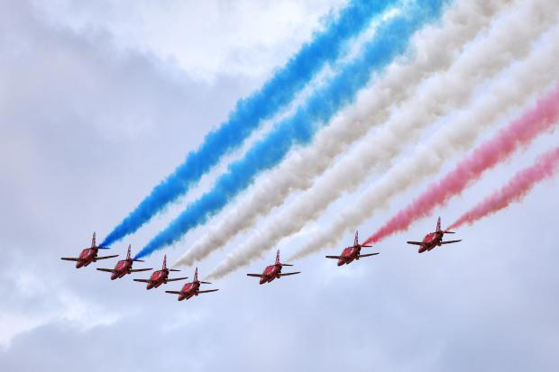 Red Arrows to fly over iconic UK RAF base tomorrow afternoon