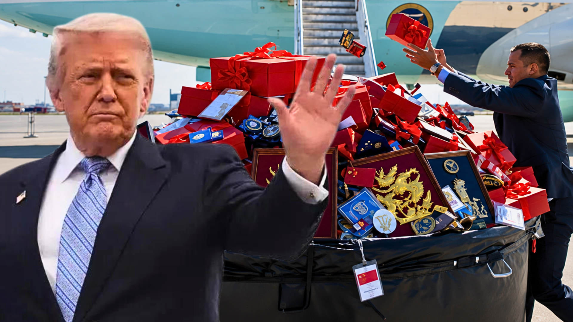 Trump team tosses China-provided gifts and burner phones before Air ...