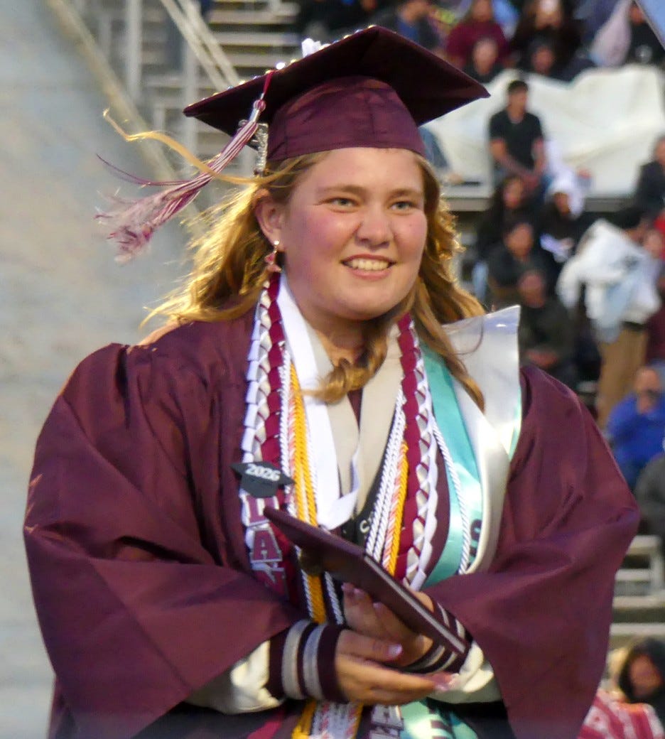 Granite Hills seniors brave cold, strong wind for graduation