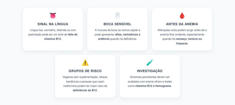 O sinal na boca que pode aparecer junto da falta de vitamina B12 antes ...
