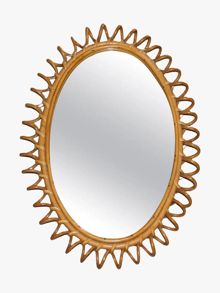This Loopy Rattan Mirror Stars in Several AD Home Tours