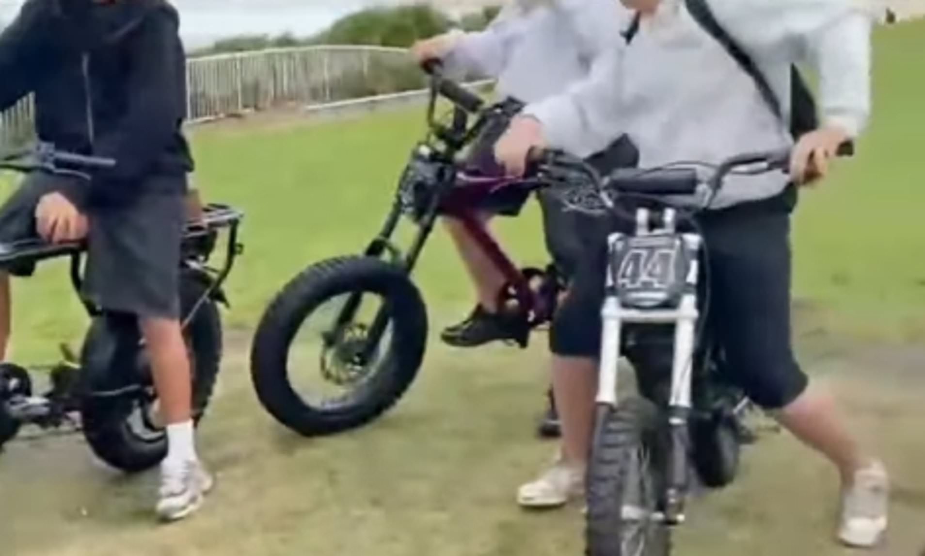 Disturbing moment women are heckled by group of teen e-bike riders ...