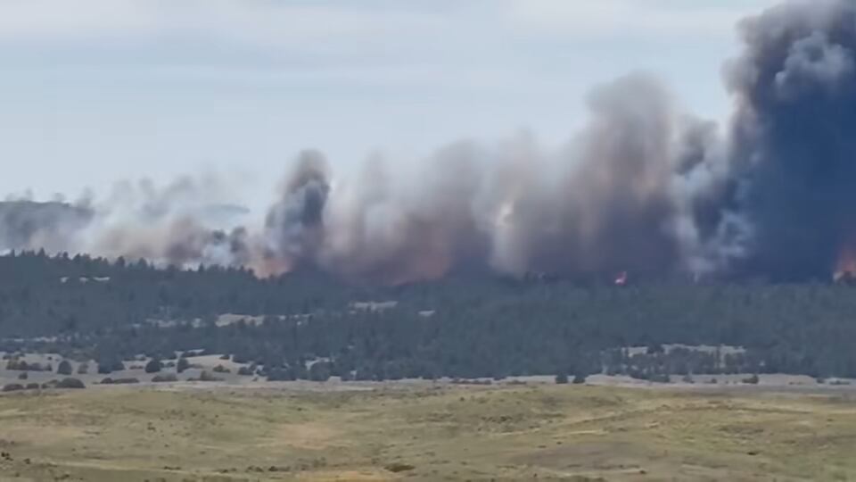 Large fire reported near Wibaux
