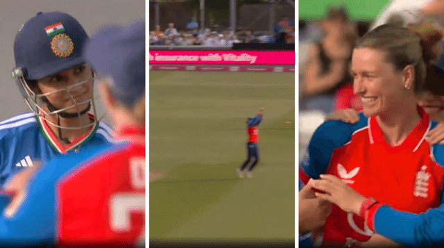 Watc: Charlie Dean takes sharp catch as India skipper Smriti Mandhana ...