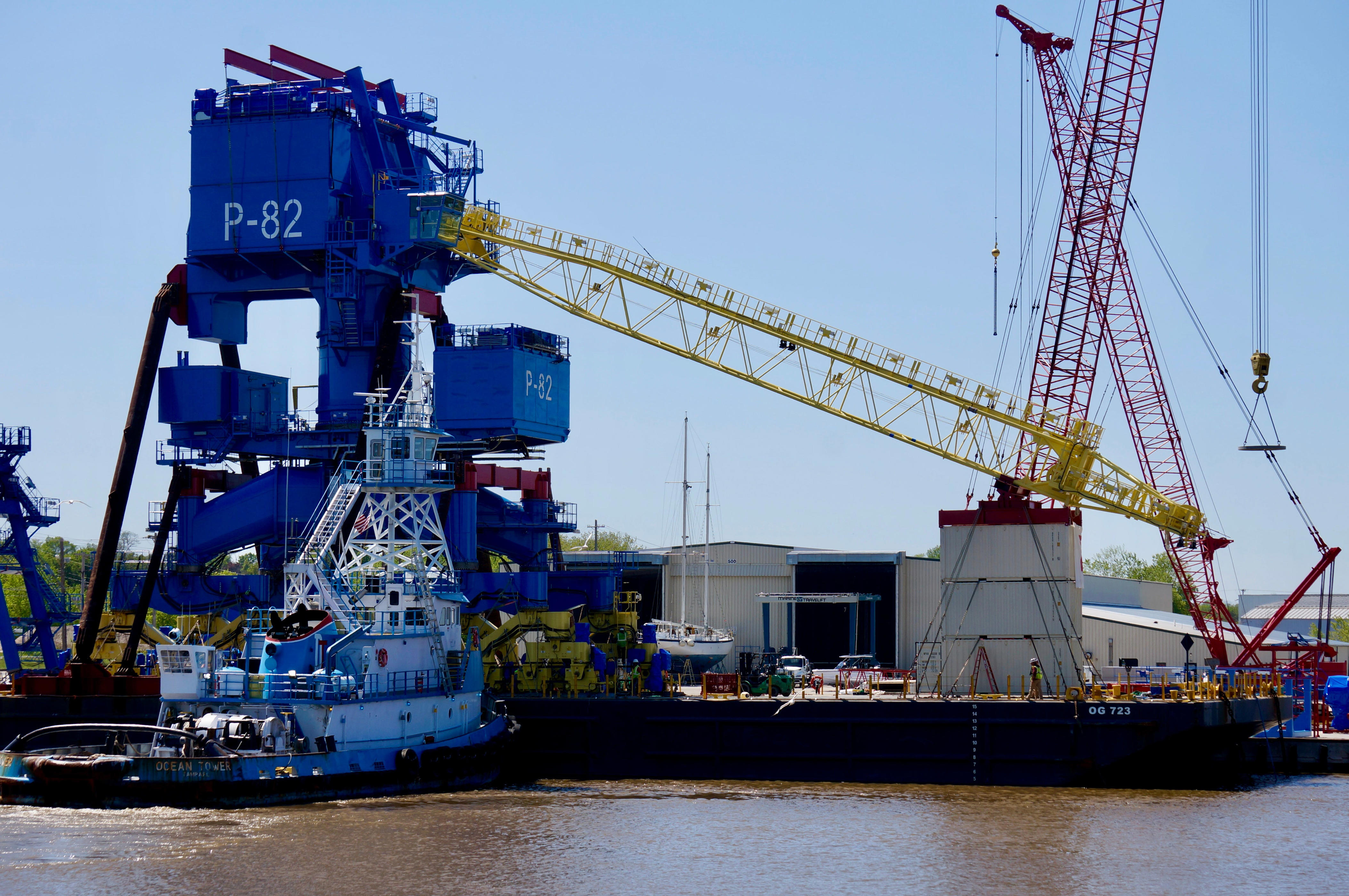 Big Blue crane to depart Manitowoc Harbor for Hawaii