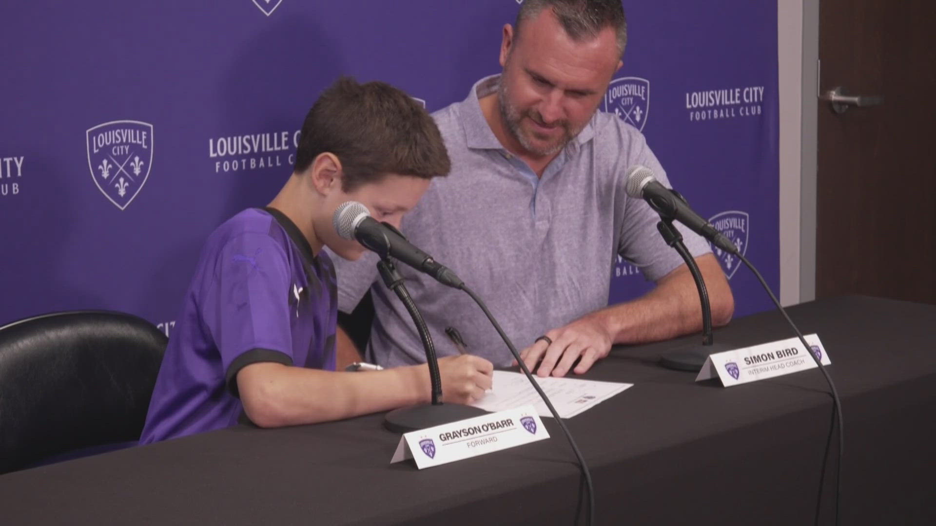 LouCity signs on 10-year-old Grayson O'Barr
