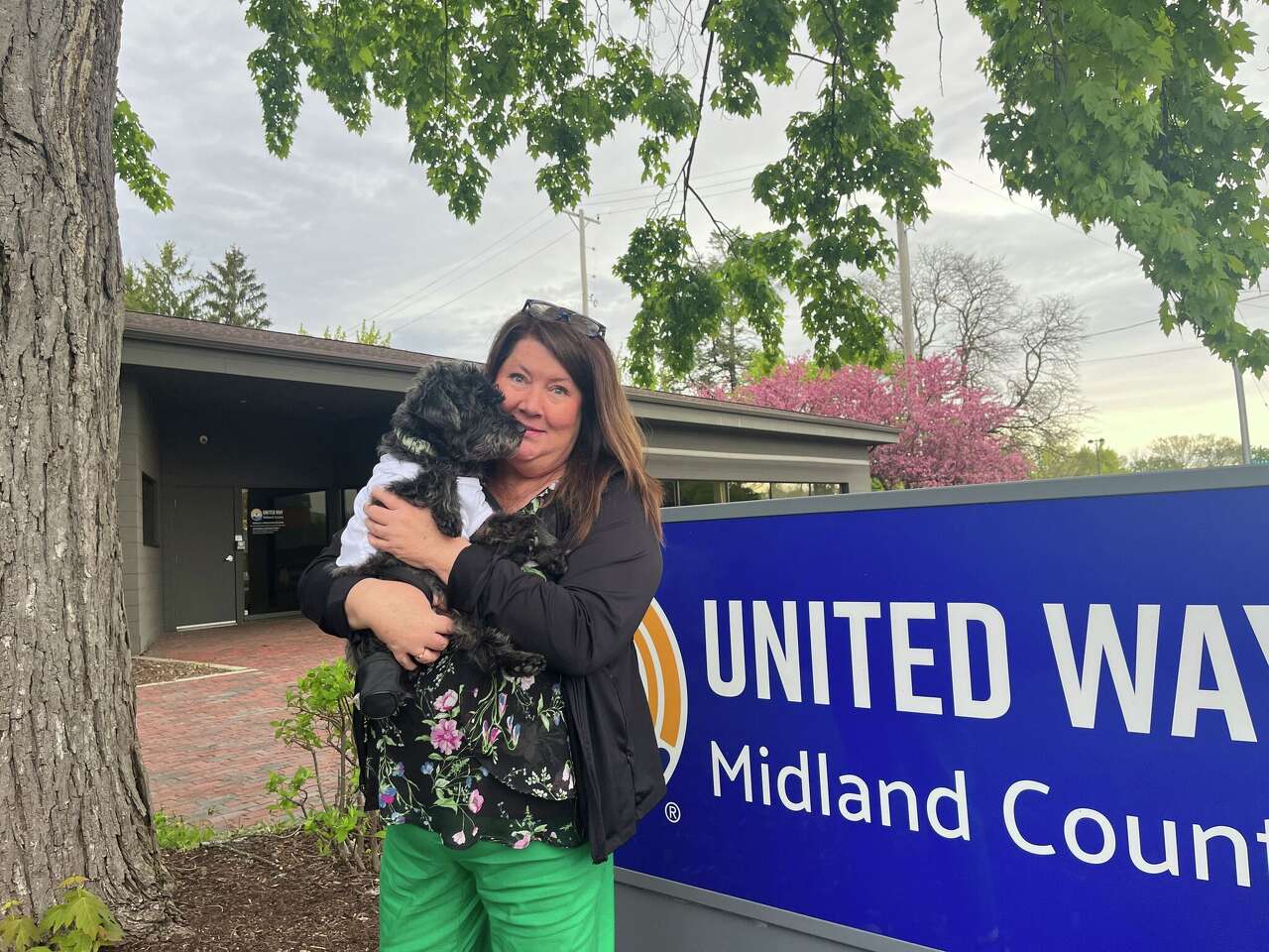 Oliver the office dog helps boost morale at Midland United Way