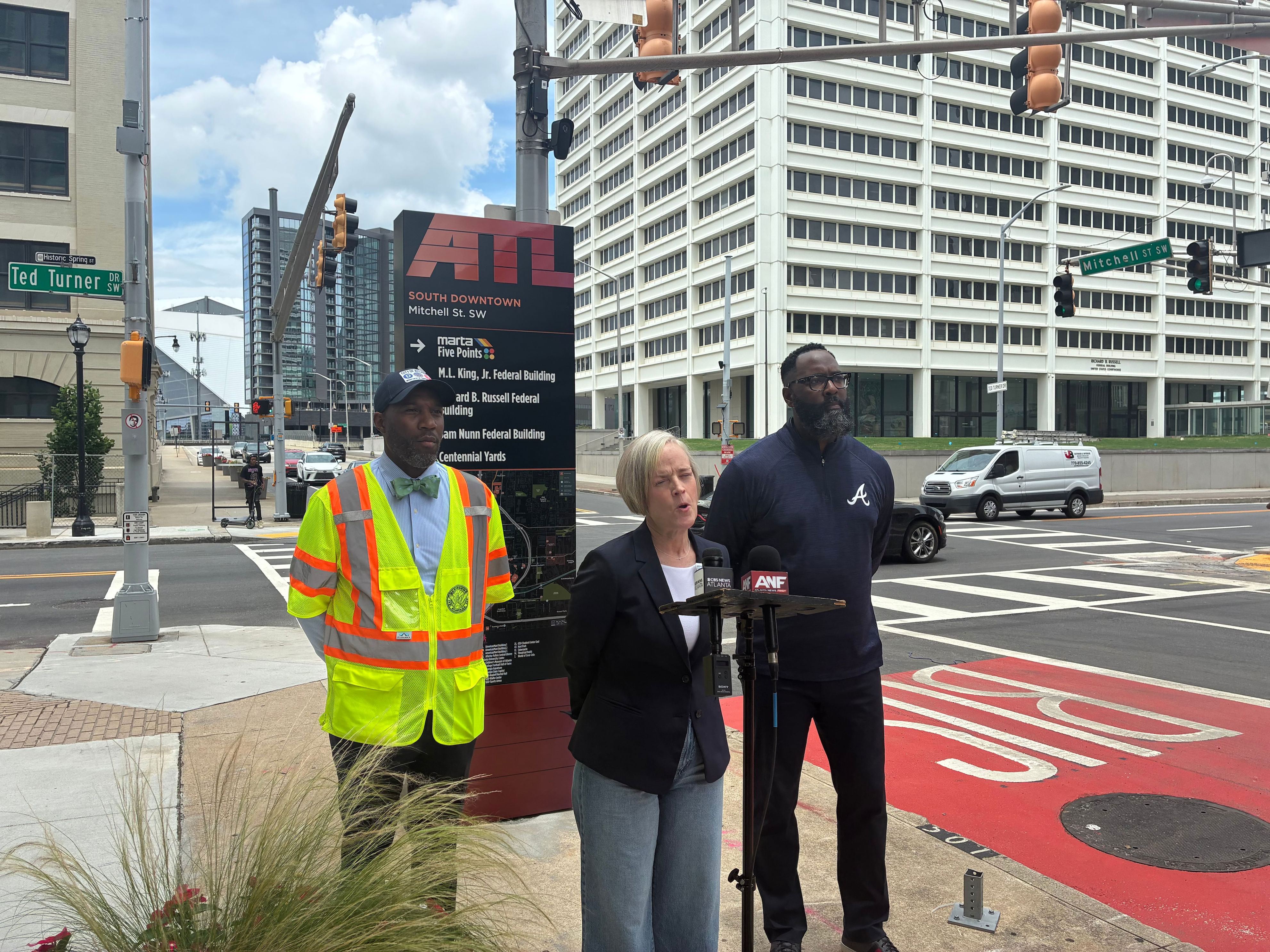 New wayfinding signage in downtown Atlanta ahead of FIFA World Cup