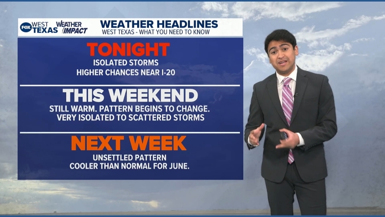 Concho Valley weather: Isolated storms this weekend, cooler and wetter ...