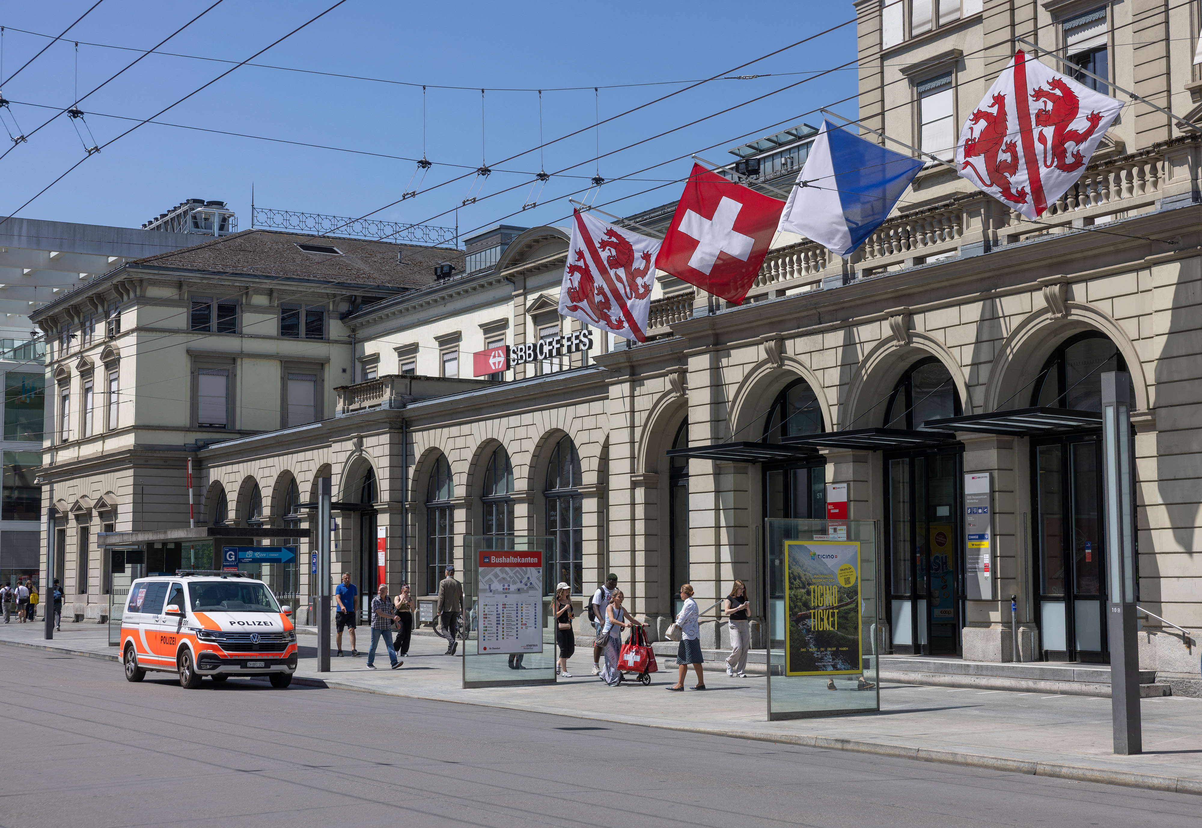 Three wounded in Swiss train station stabbing labelled 'act of terror'