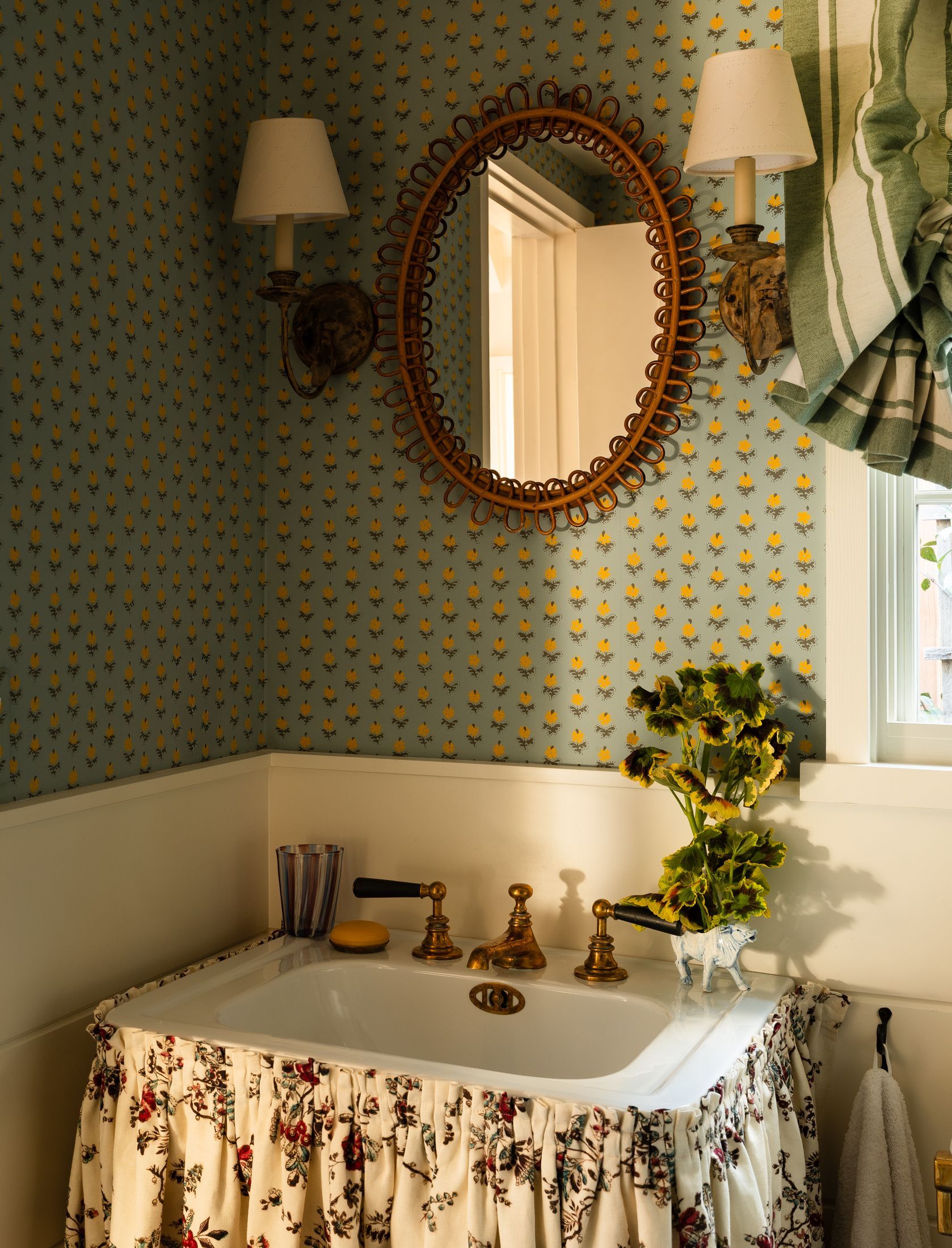This Loopy Rattan Mirror Stars in Several AD Home Tours
