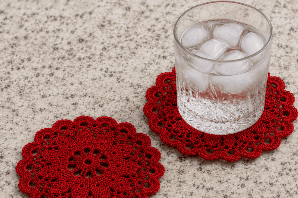 Vintage crochet coaster