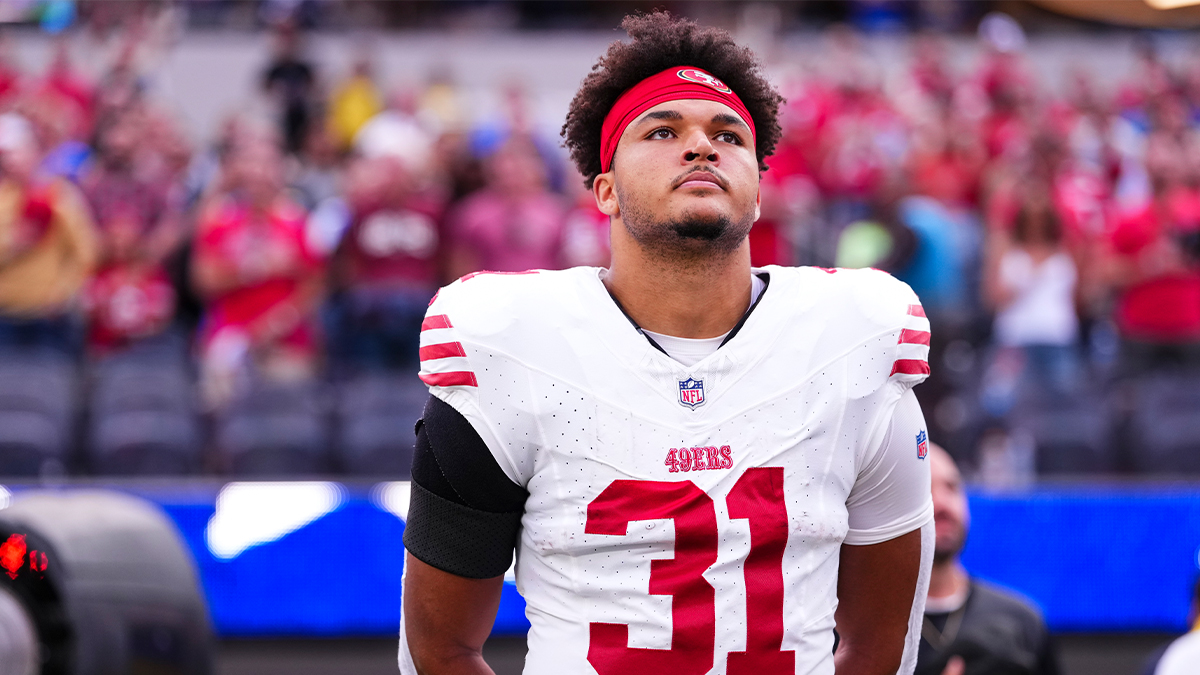 49ers running back Isaac Guerendo tears pectoral muscle in offseason ...