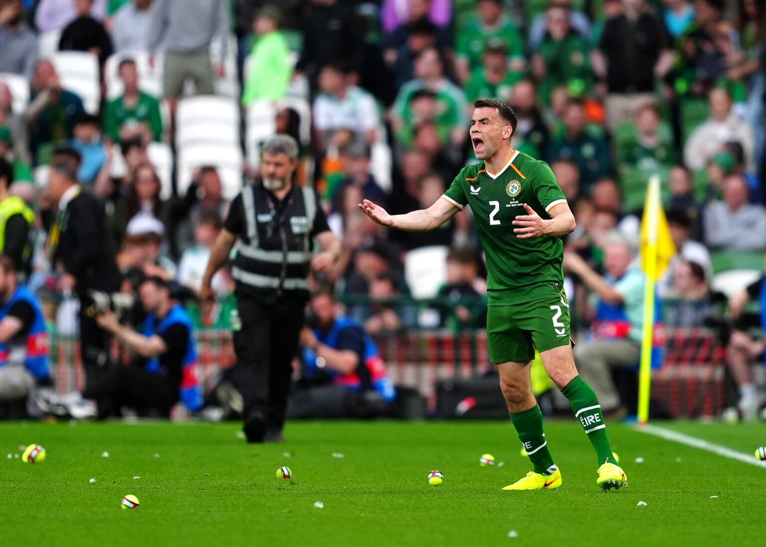 Captain Nathan Collins’ header gives Ireland victory over Qatar