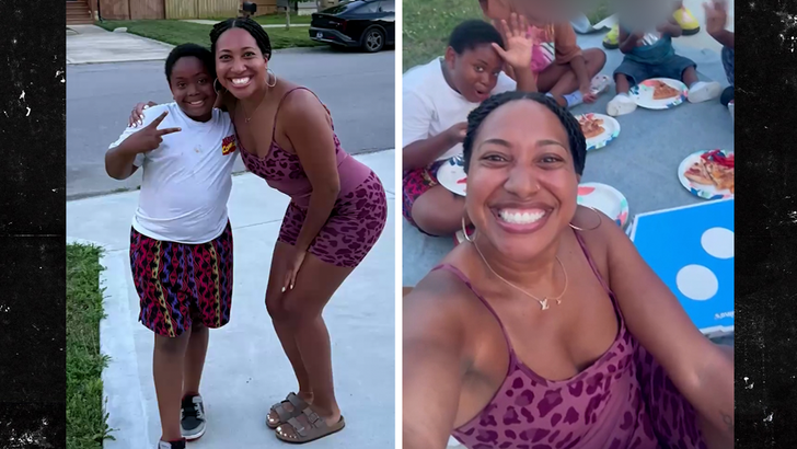 Boy from viral Ring camera clip has pizza party with neighbors
