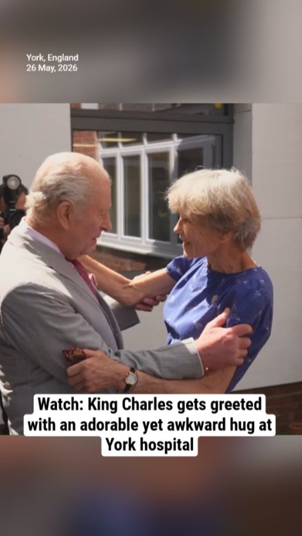 Watch: King Charles gets greeted with an adorable yet awkward hug at ...