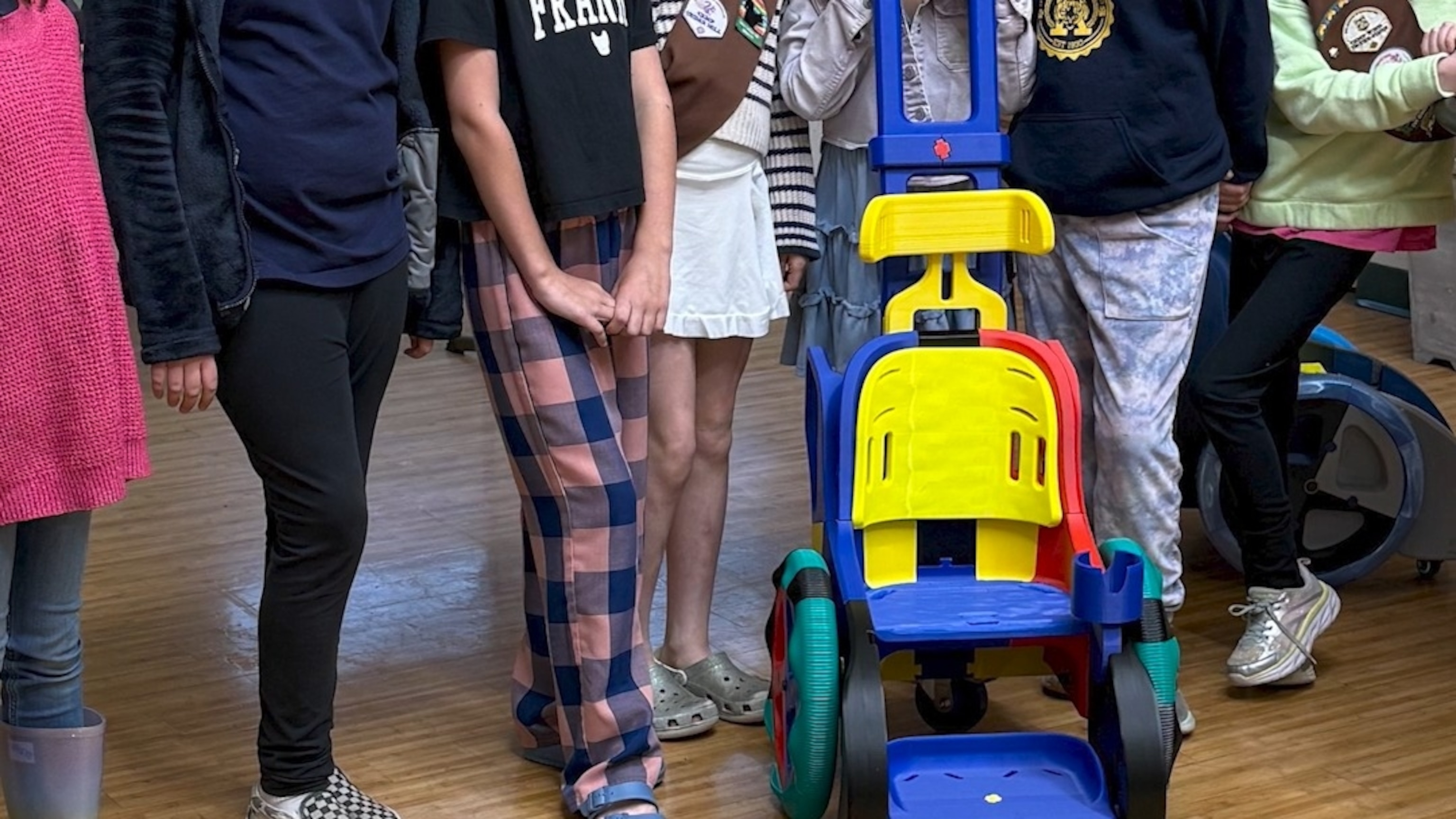Girl Scouts use cookie sale money to make 3D-printed toddler wheelchair