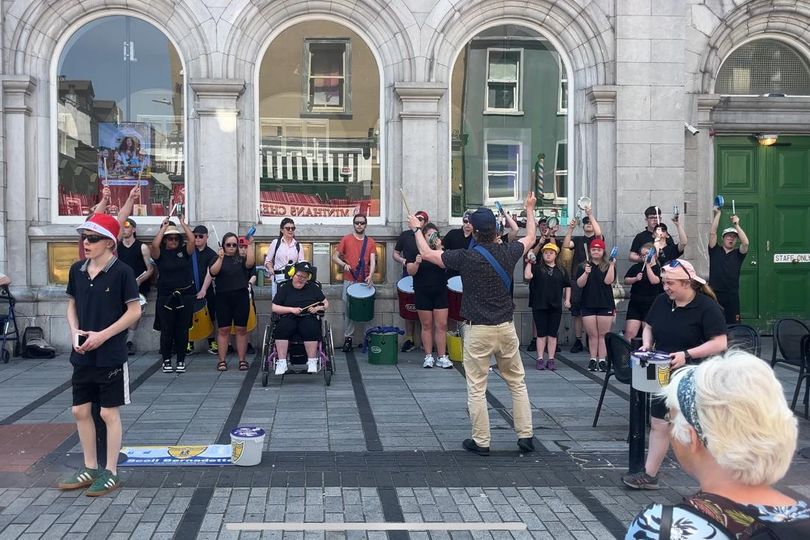 Watch: Cork school performs samba outside GPO for Debs fundraiser