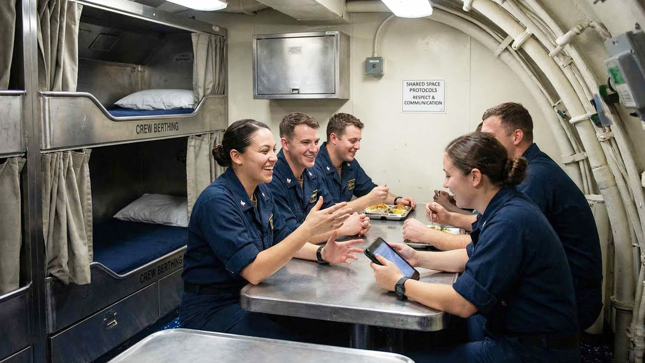 The crazy way men and women live together on submarines for months