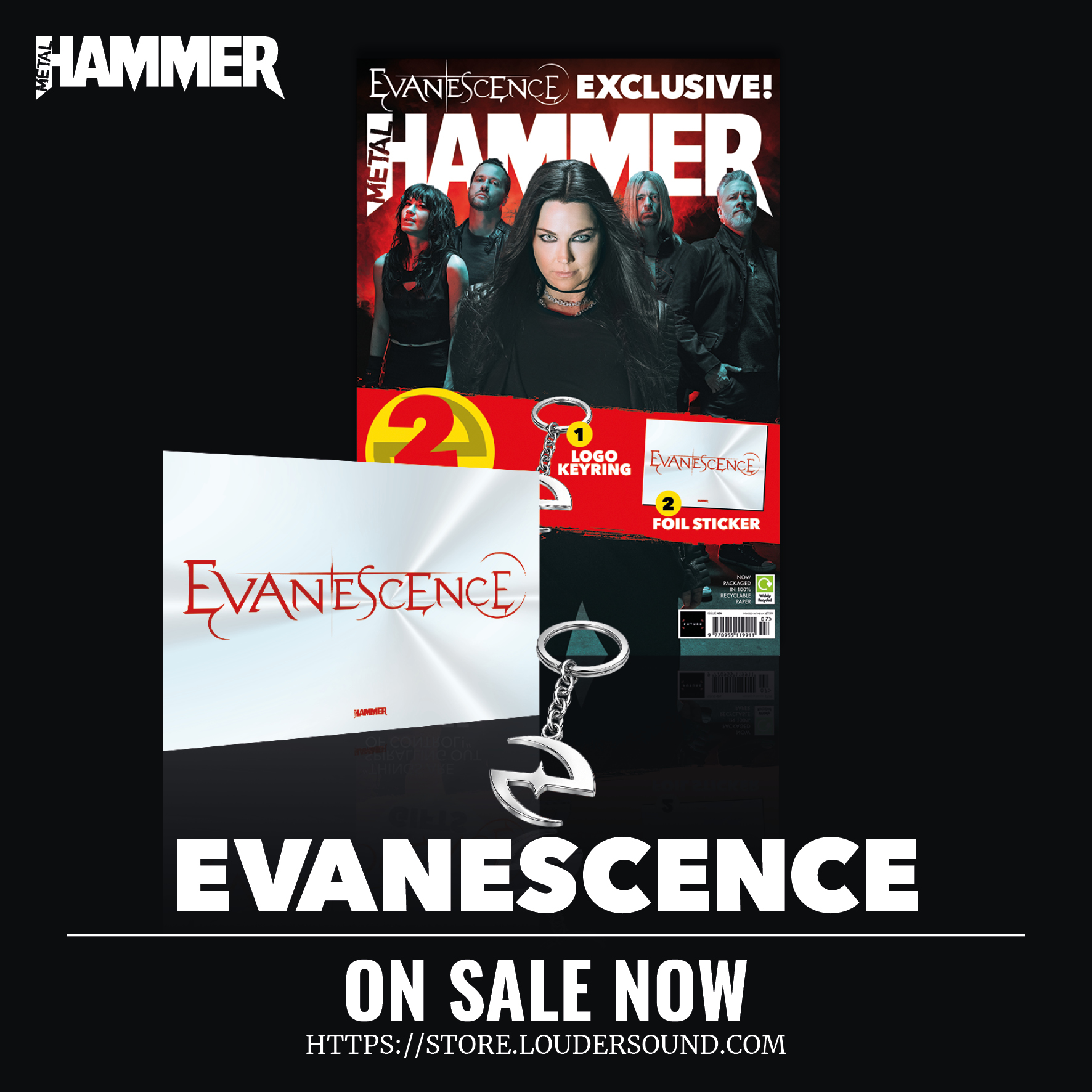 Evanescence are on the cover of the latest issue of Metal Hammerwith ...