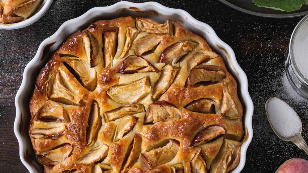 Cozy up with rustic French apple cake