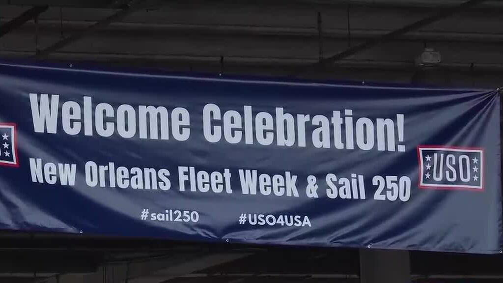 Military ships arrive in New Orleans for Sail 250 celebration