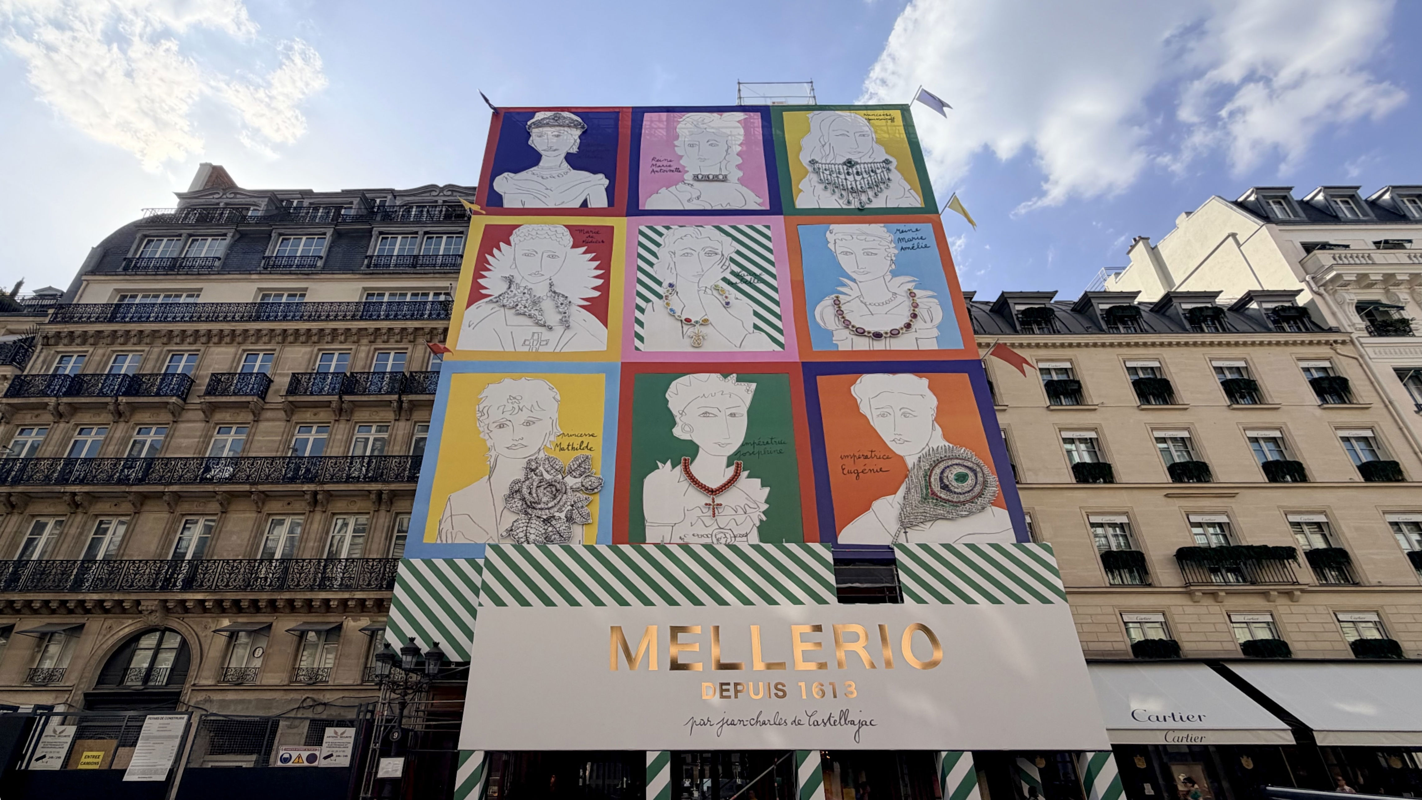 Jean-Charles de Castelbajac dresses Mellerio hoarding in jewels