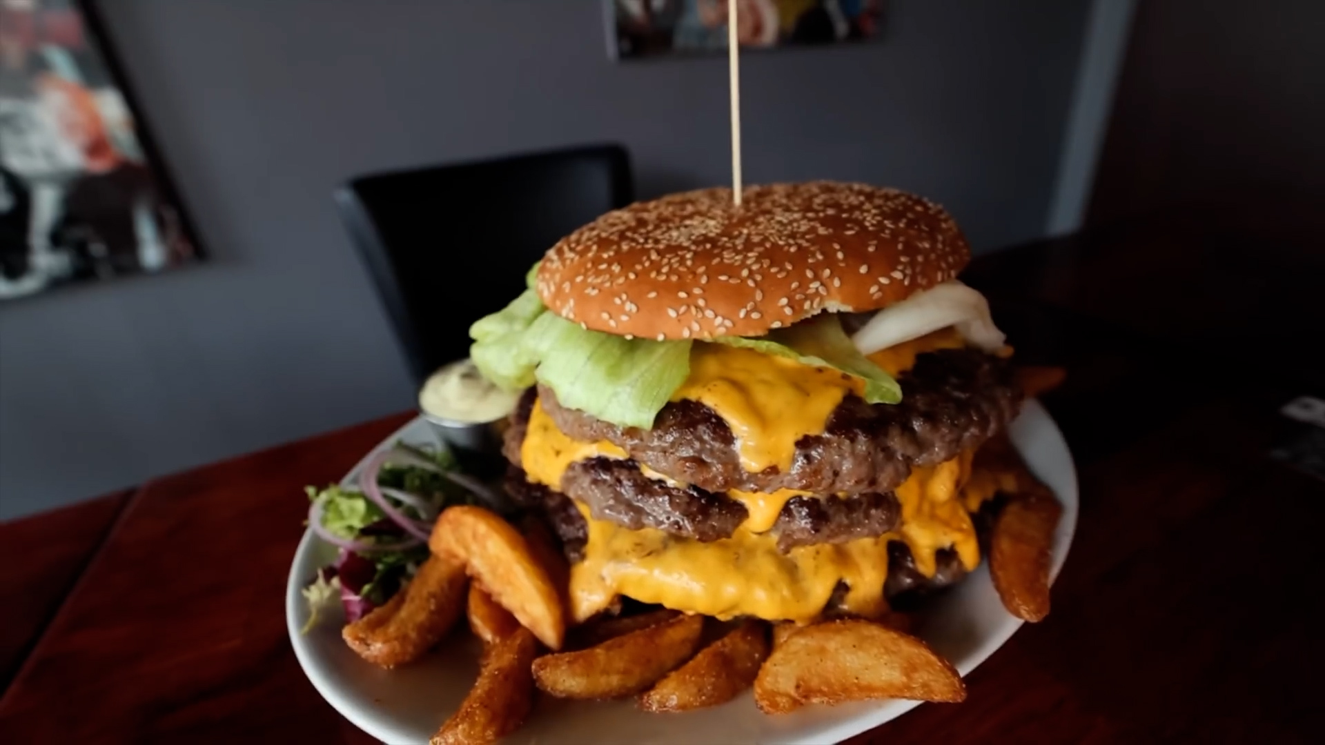 Girl attempts impossible undefeated burger challenge - can she do it?