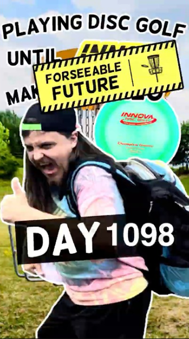 Day 1098 shows the dedication behind daily disc golf