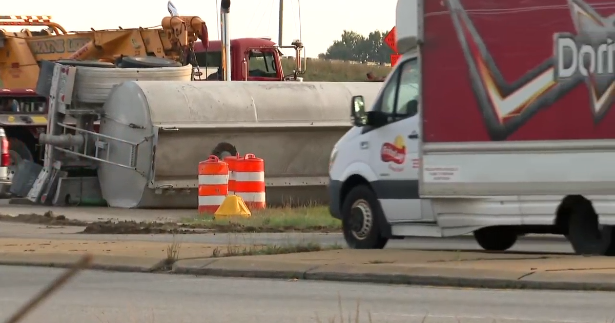 Grease truck overturns on US-421 ramp to I-95